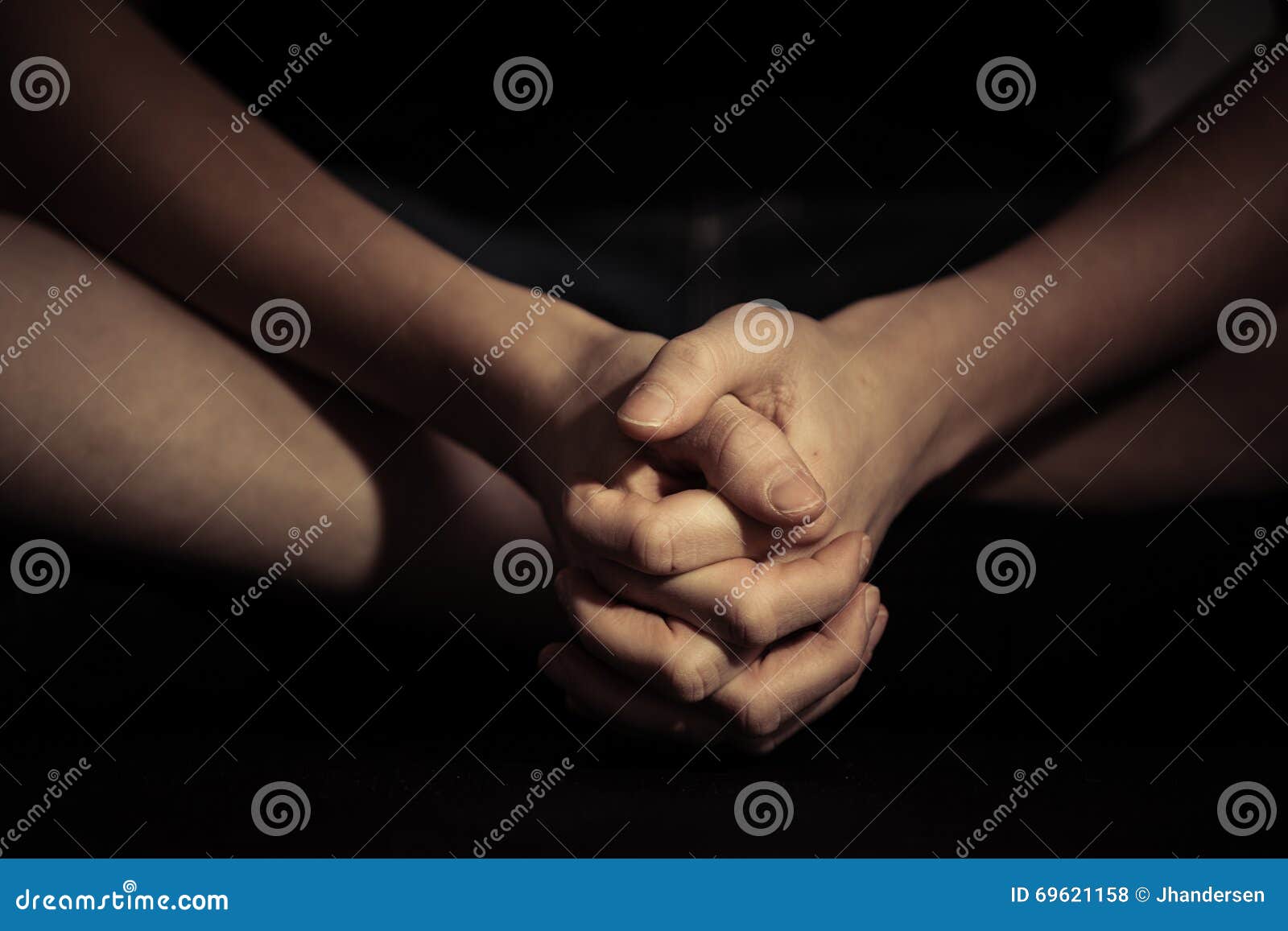 Folded Hands in Sitting Position Stock Photo - Image of clasp ...