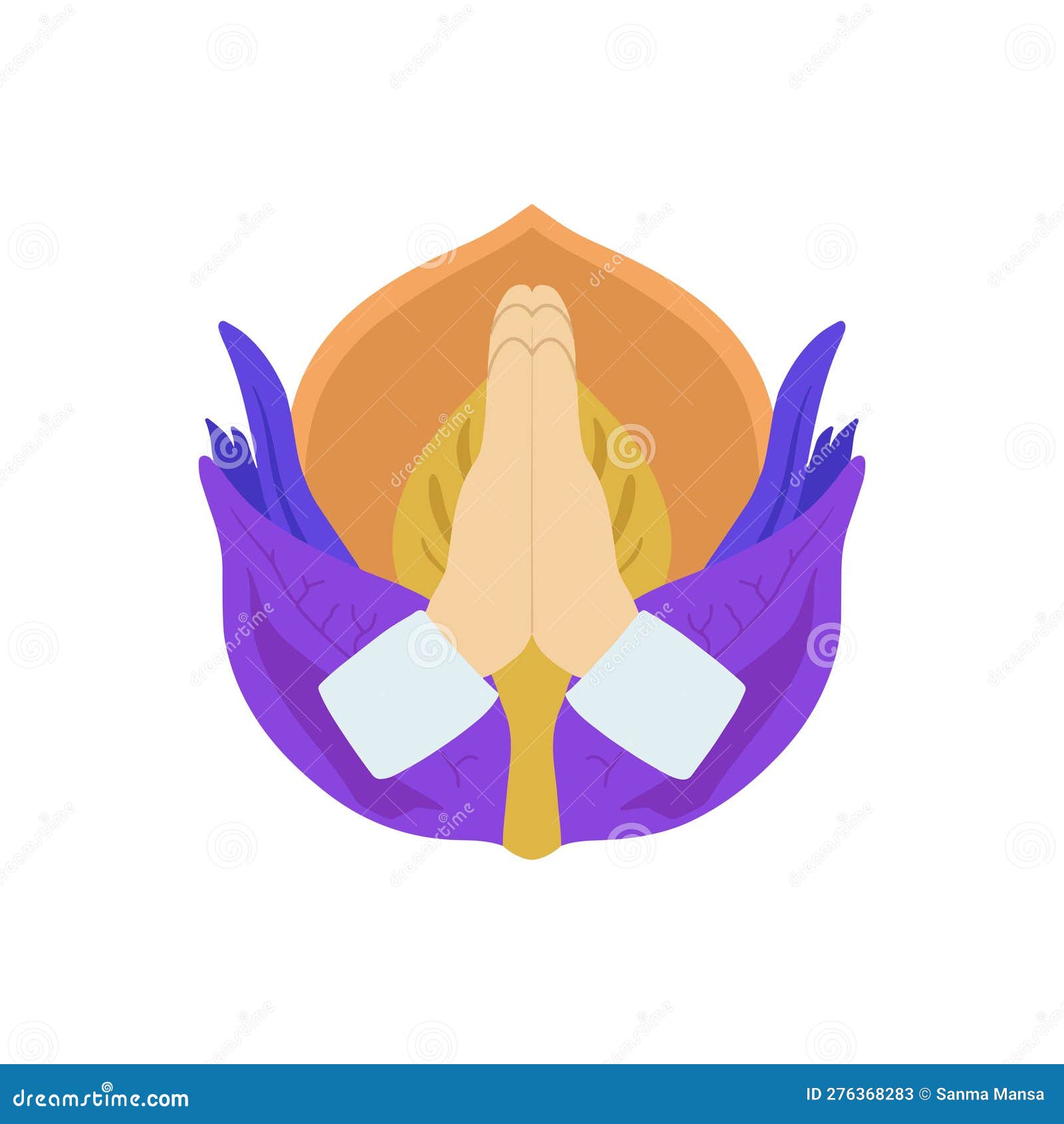 Folded Hands Vector on Abstract Background. Sorry Illustration Stock ...