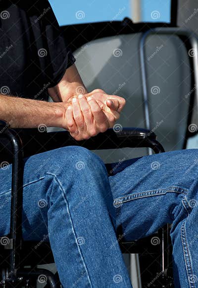 Folded Hands in a Wheelchair Stock Photo - Image of people, impaired ...