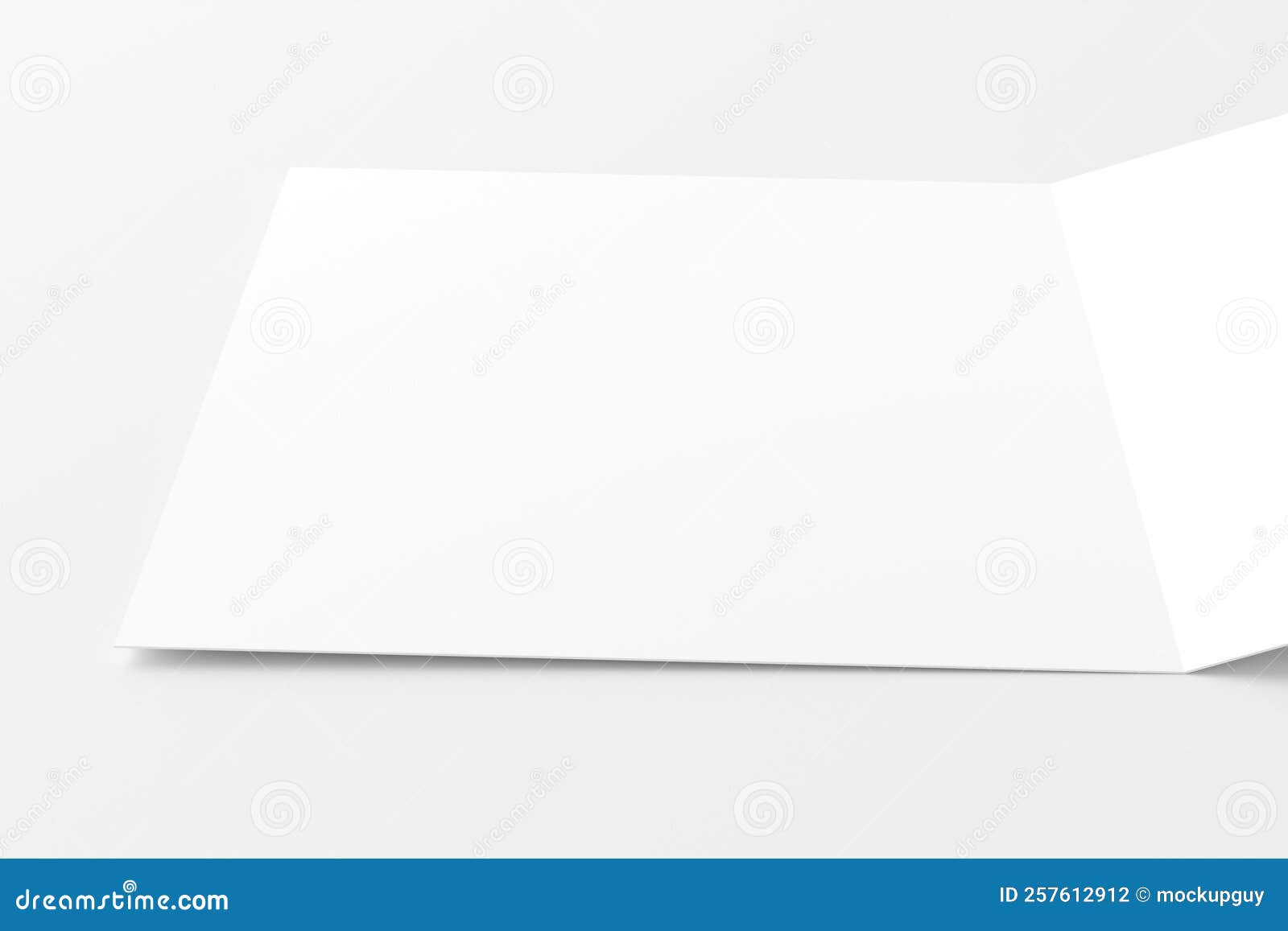 A4 A5 Folded Invitation Card with Envelope 3D Rendering White Blank ...
