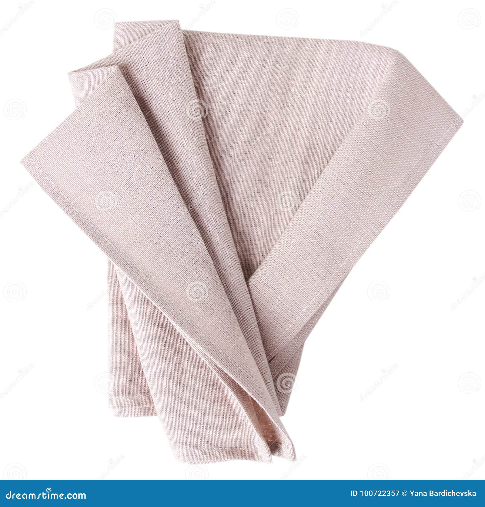Folded Kitchen Cloth Isolated. Stock Image - Image of burlap, textile ...