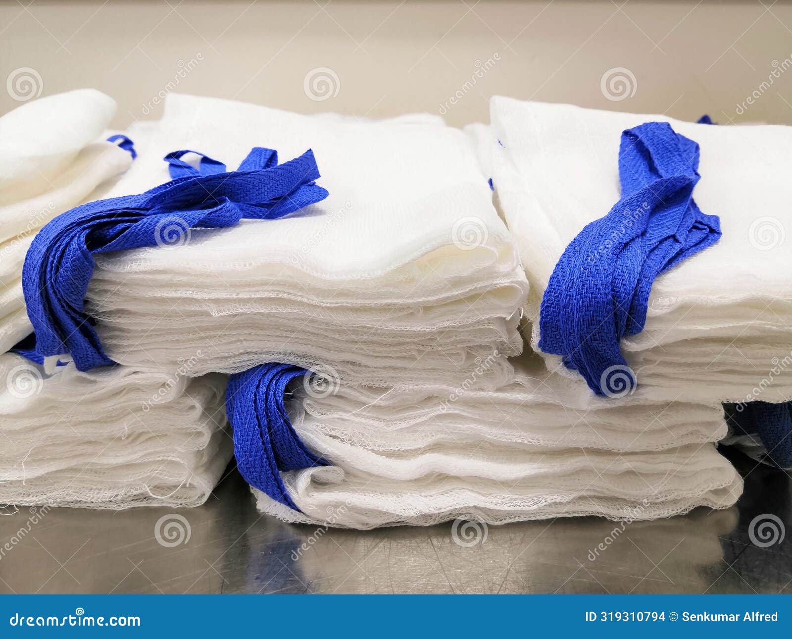 Folded Laparotomy Sponge or Raytec Stock Photo - Image of white, cotton ...