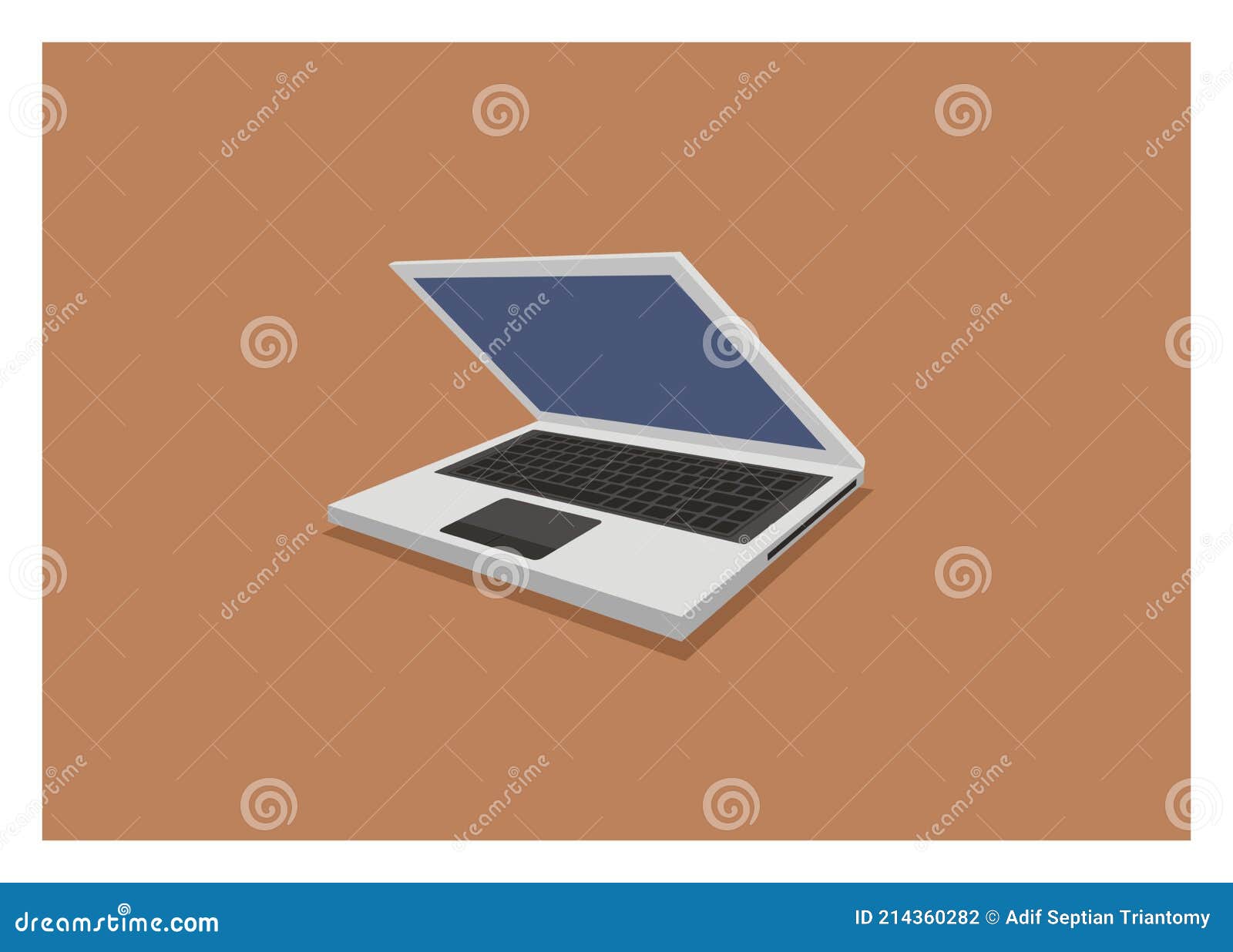 Laptop In Perspective Icon. Linear Vector Illustration From Modern ...