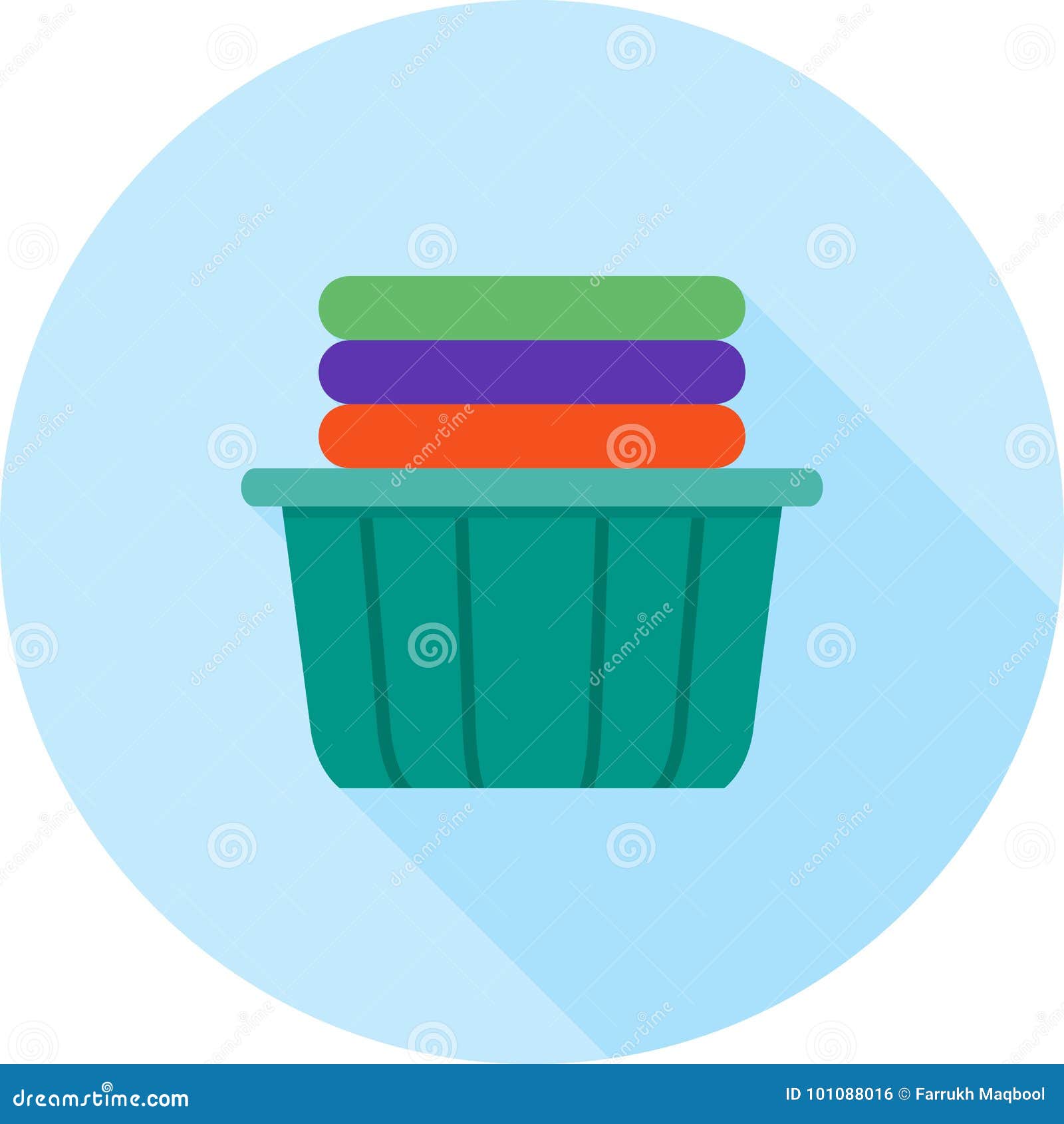 Folded Laundry stock vector. Illustration of cleaning - 101088016