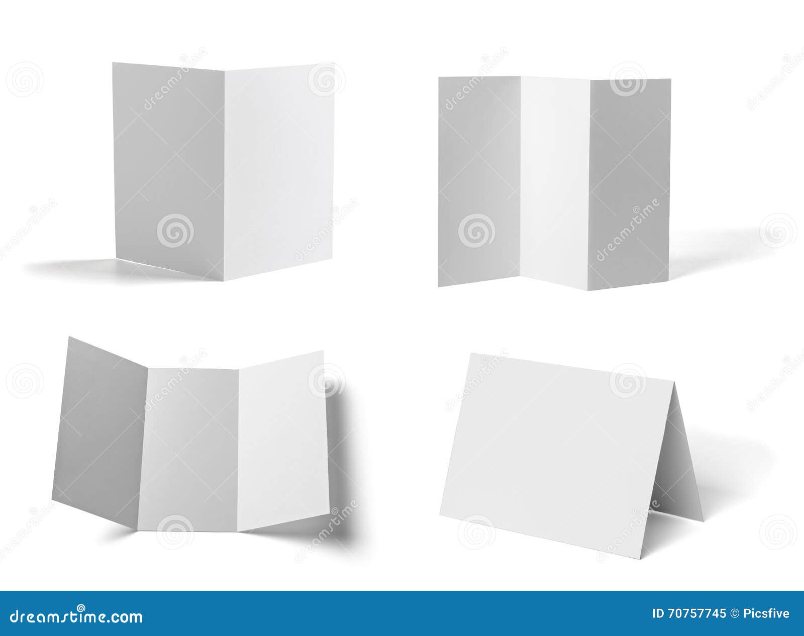 Folded Leaflet White Blank Paper Template Book Stock Illustration ...