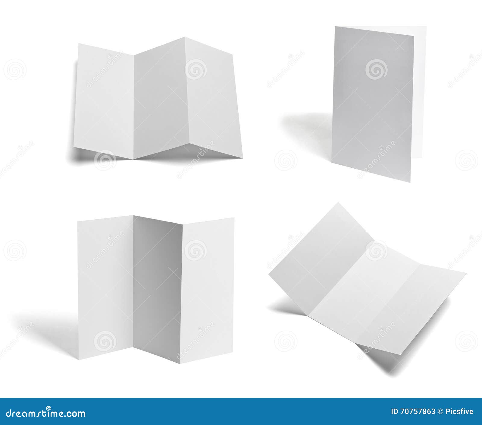 Folded Leaflet White Blank Paper Template Book Royalty-Free Stock ...