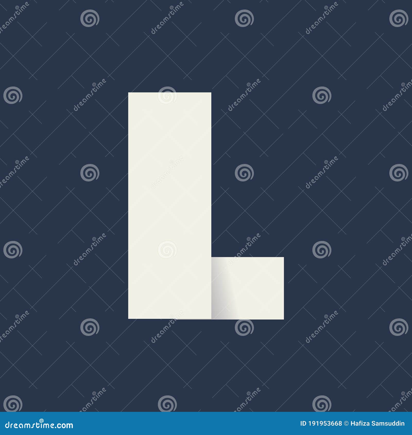 Folded Letter L. Vector Illustration Decorative Design Stock Vector ...