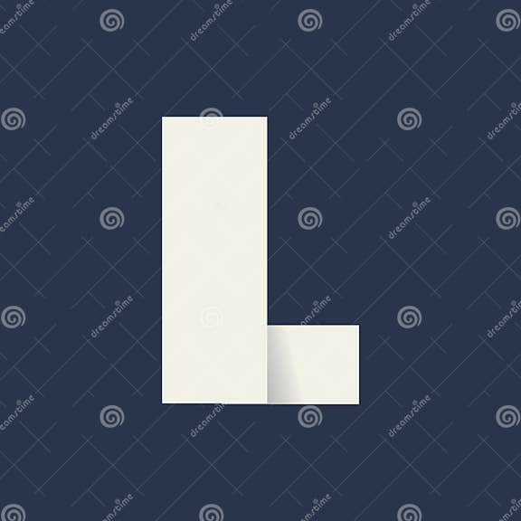 Folded Letter L. Vector Illustration Decorative Design Stock Vector ...