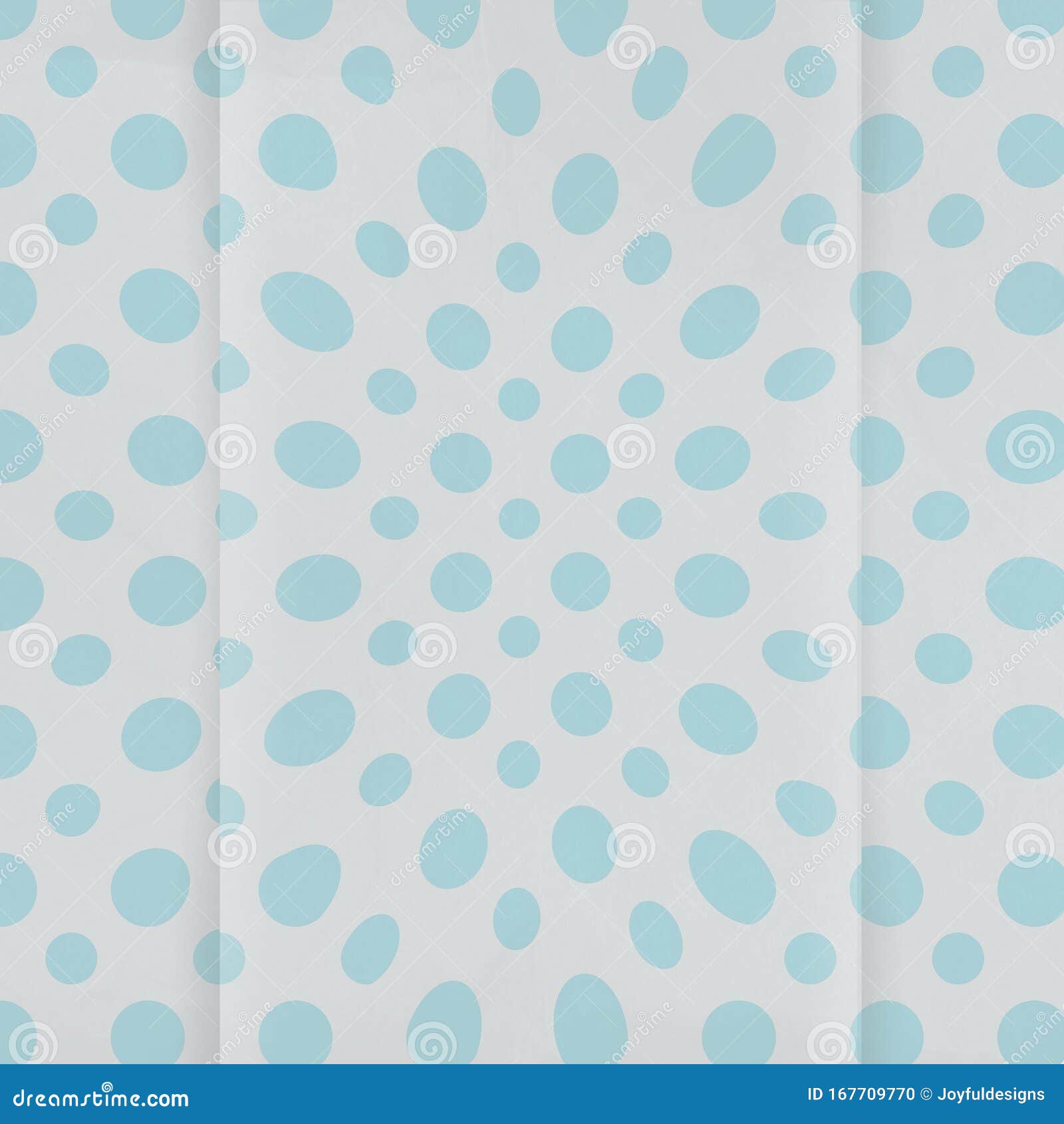 Folded Light Blue and Off White Polka Dot Digital Paper Stock ...