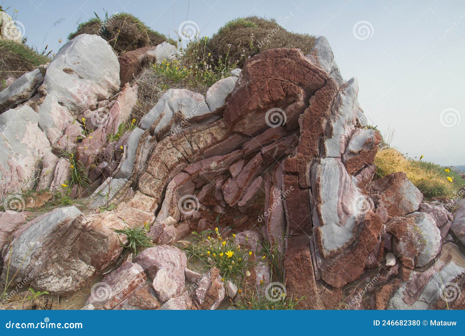 Folded limestone on Crete stock photo. Image of pindos - 246682380