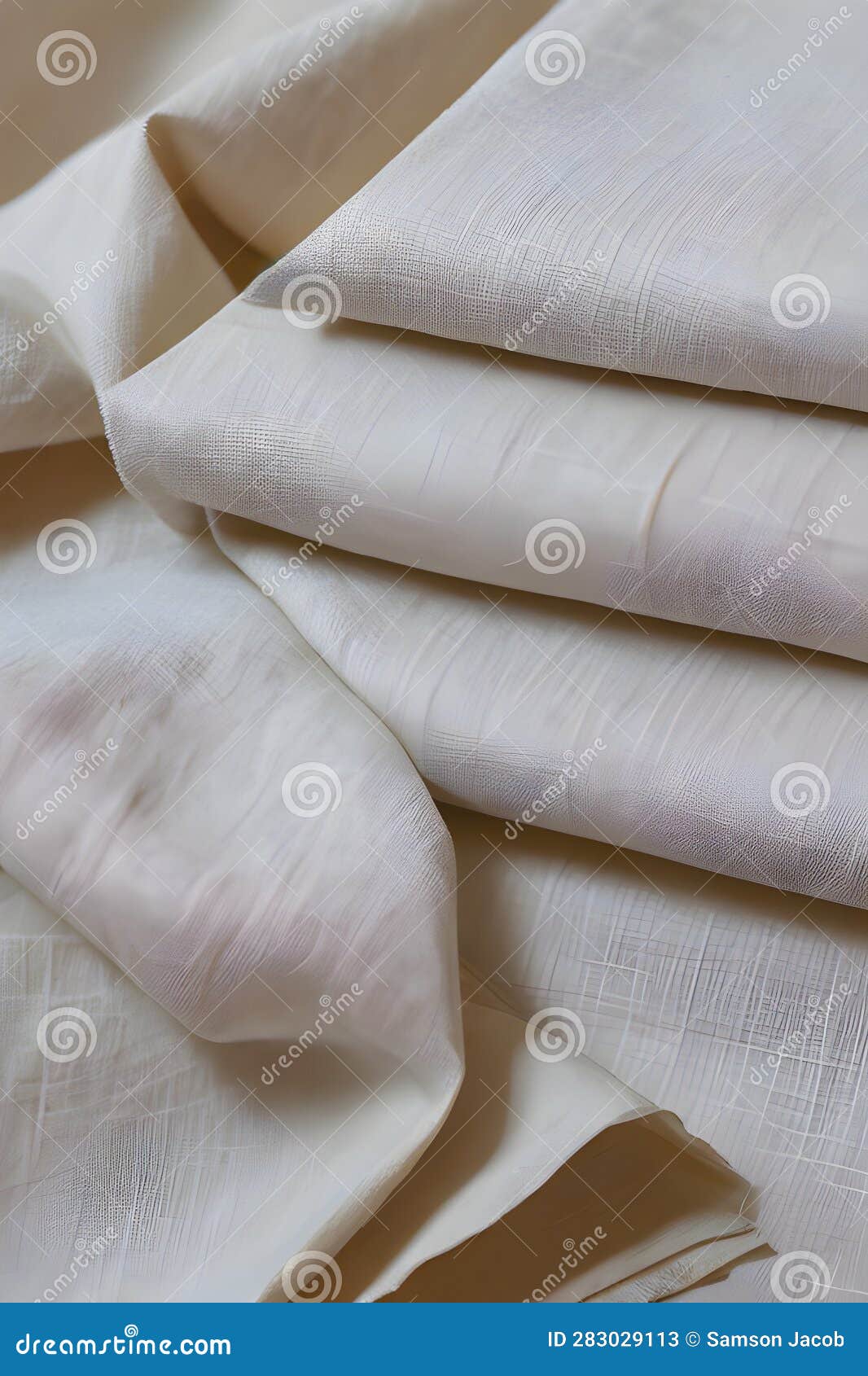 Folded Linen Fabric Texture Generated by Ai Stock Illustration ...