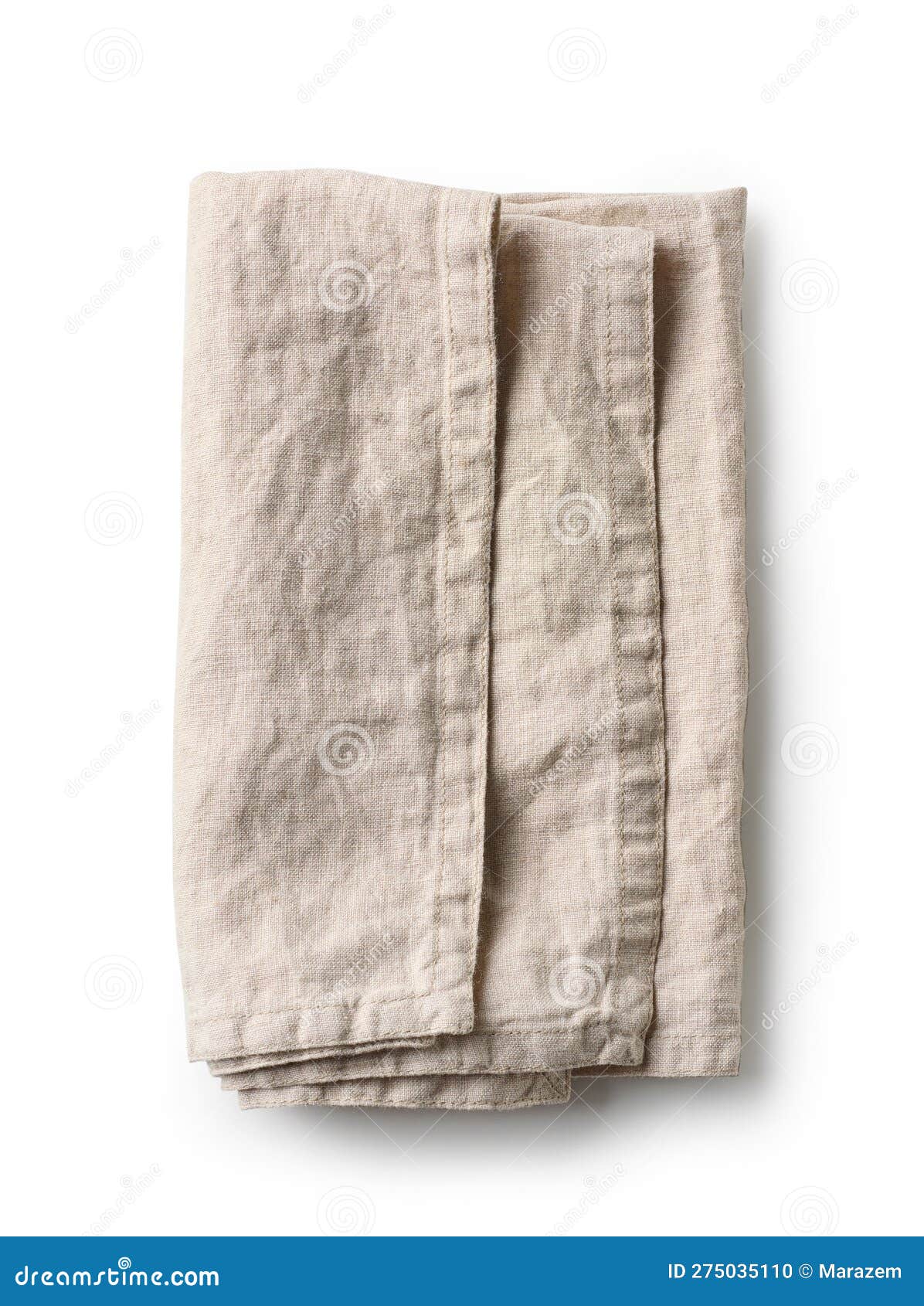 Folded linen napkin stock photo. Image of care, design - 275035110