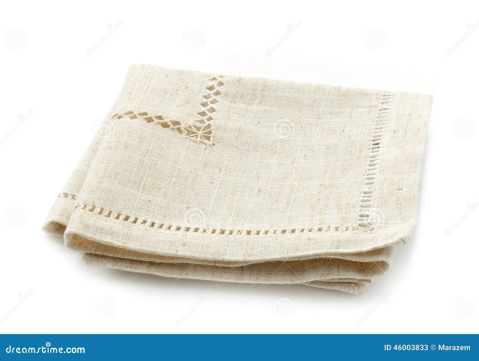 Folded linen napkin stock image. Image of single, handicrafts - 46003833