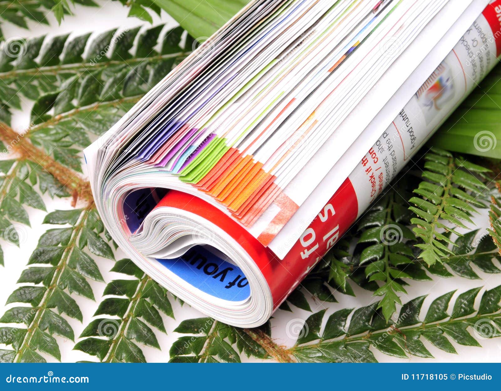 Folded magazine stock image. Image of pages, background - 11718105