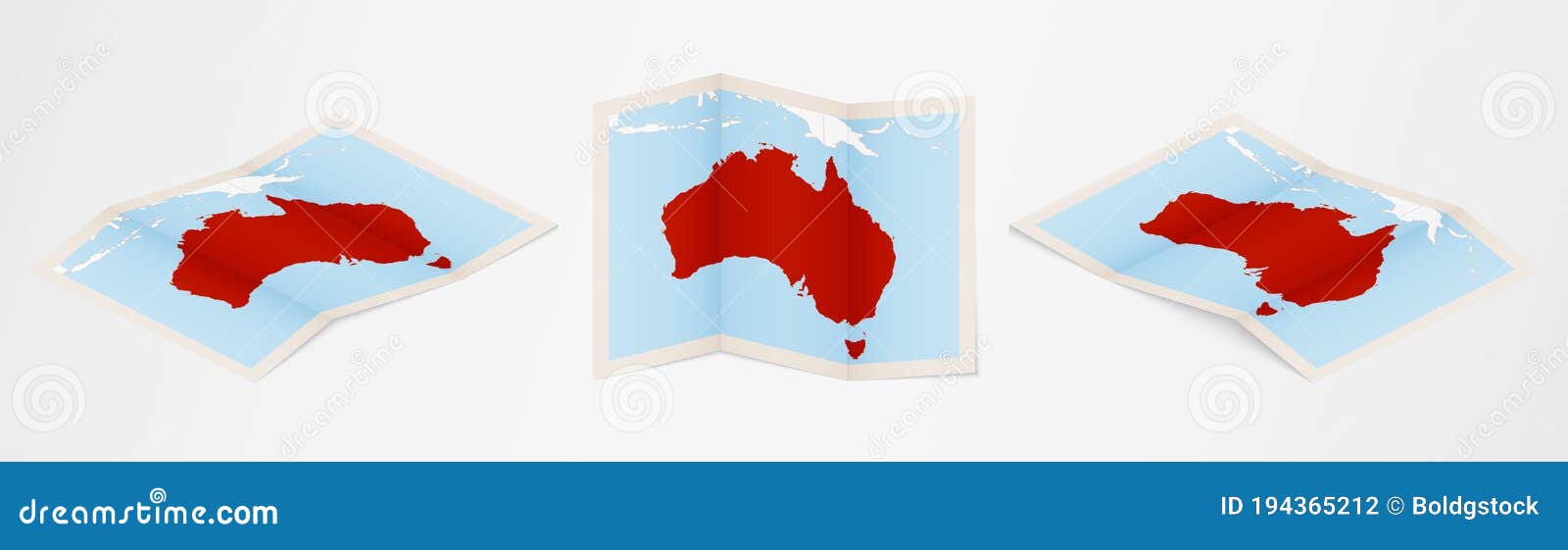 Australia Map Folded Paper Origami Vector Illustration | CartoonDealer ...