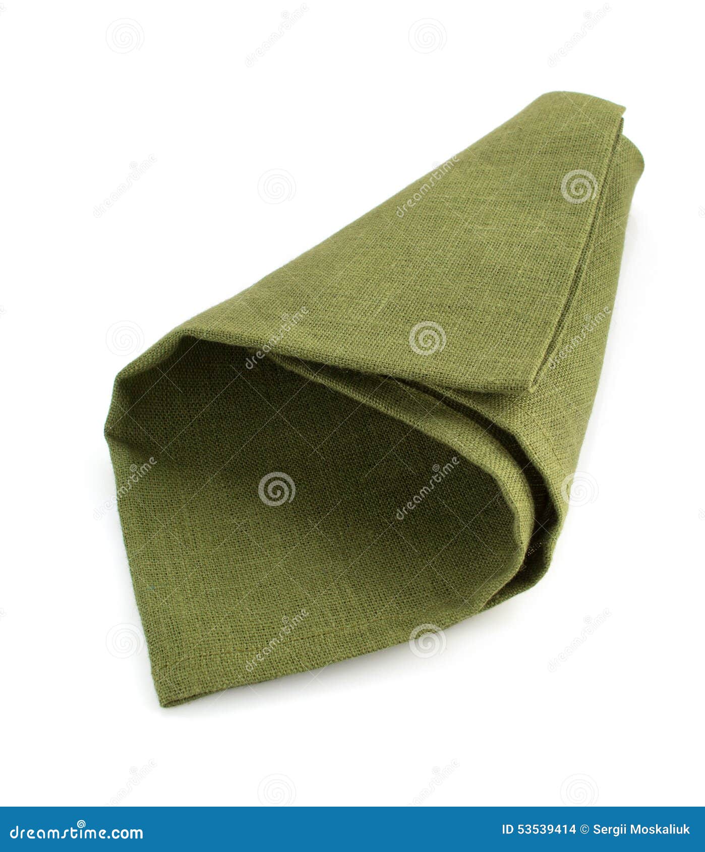 Folded Napkin on White Background Stock Photo - Image of cafe, folded ...