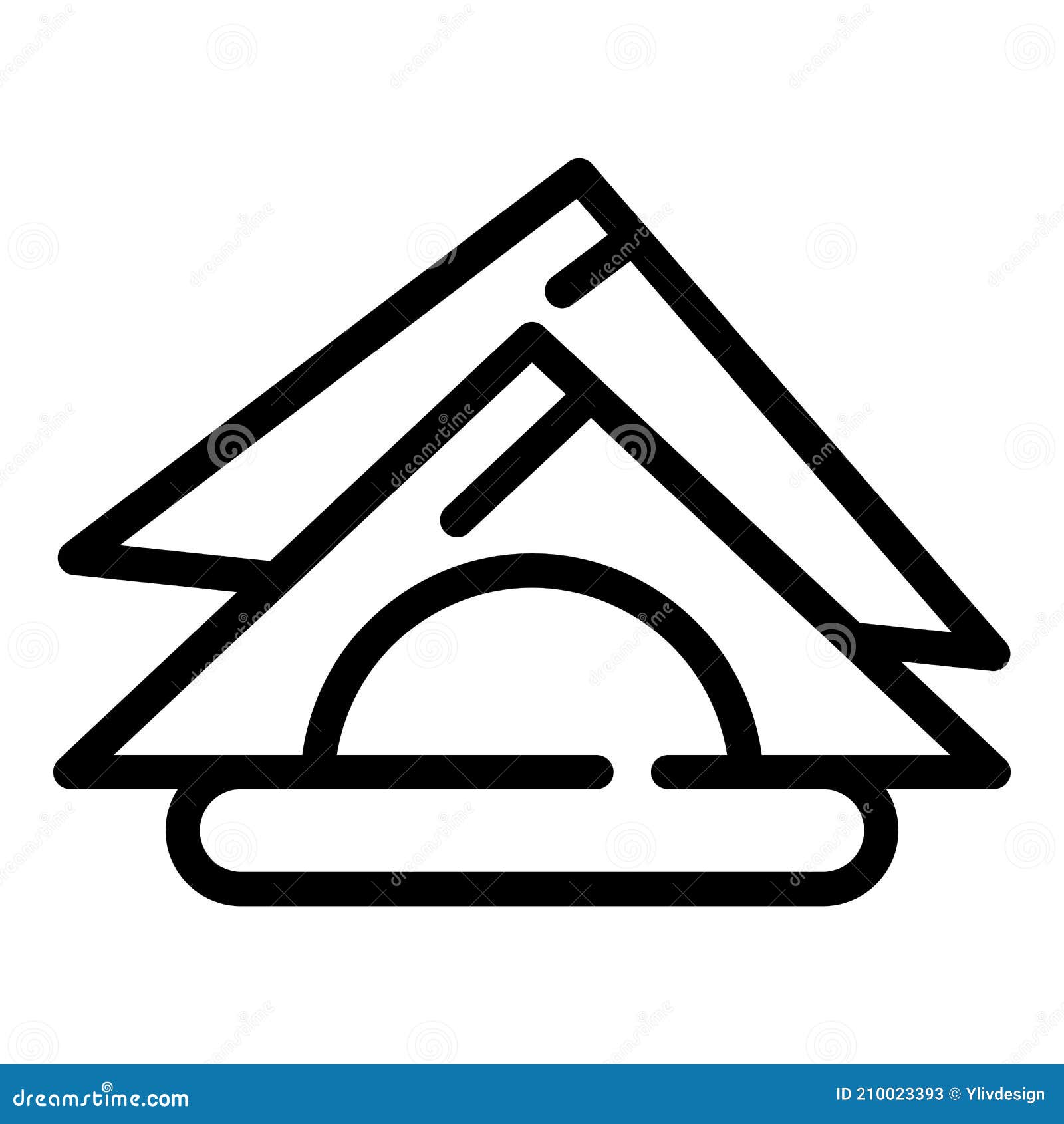 Folded Napkins Icon, Outline Style Stock Vector - Illustration of ...