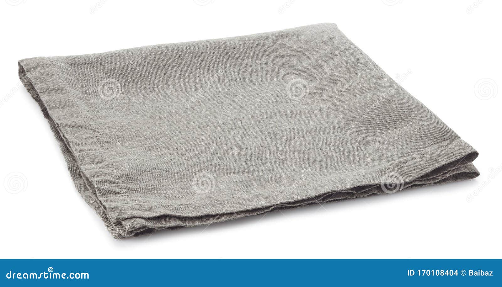 Folded Natural Grey Cotton Napkin Stock Photo - Image of table, fabric ...