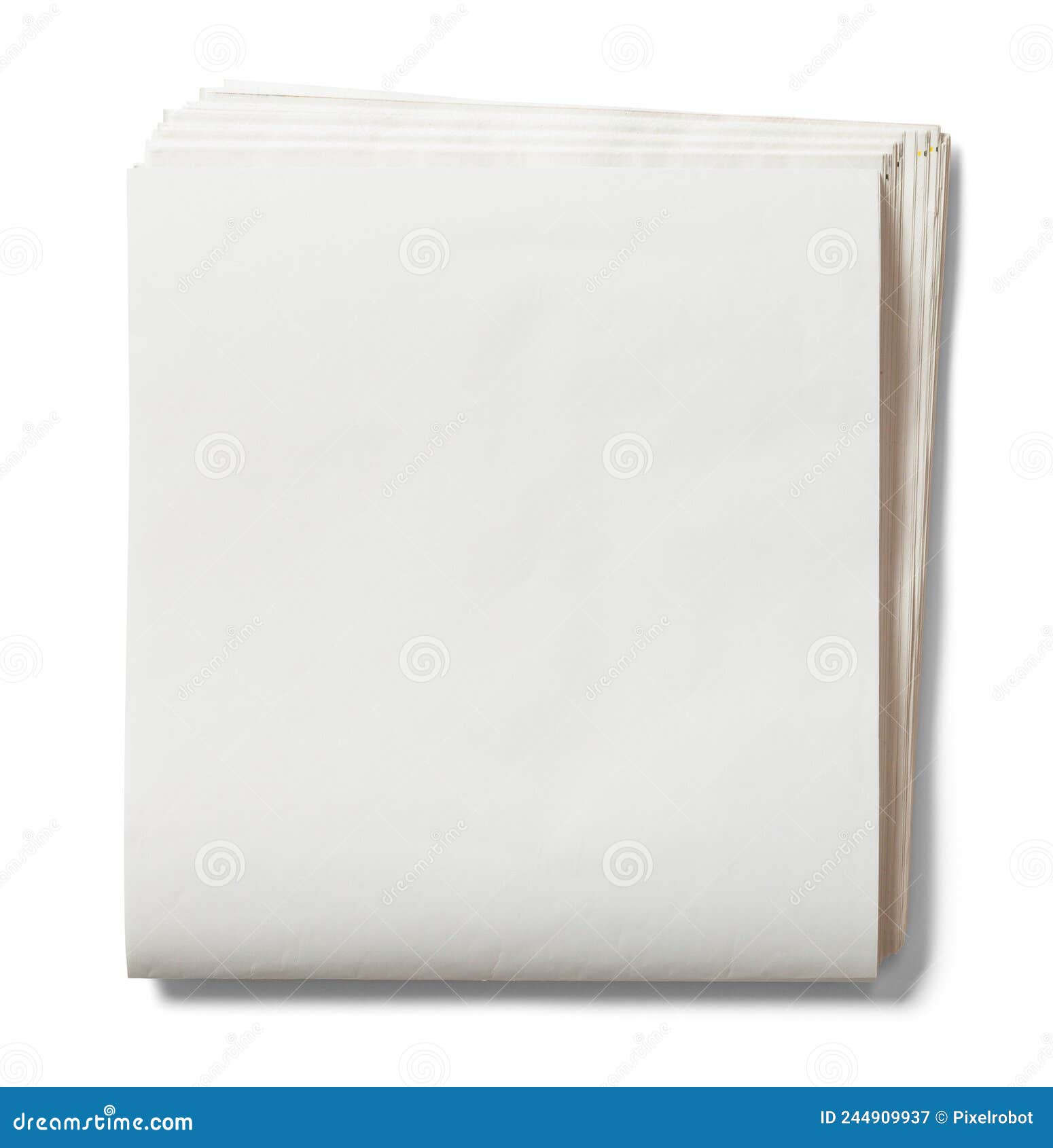 Folded Newspaper Top View stock image. Image of space - 244909937