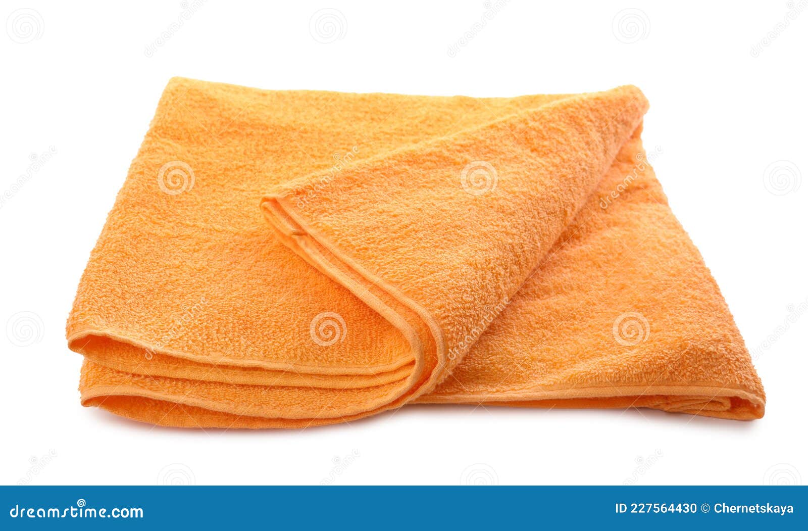 Folded Orange Beach Towel Isolated on White Stock Photo - Image of home ...