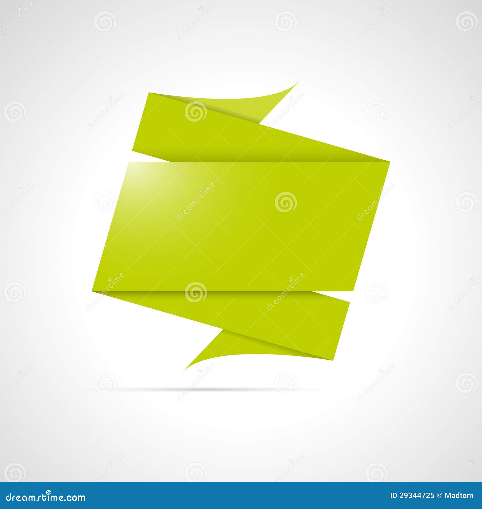 Folded origami label stock vector. Illustration of blank - 29344725