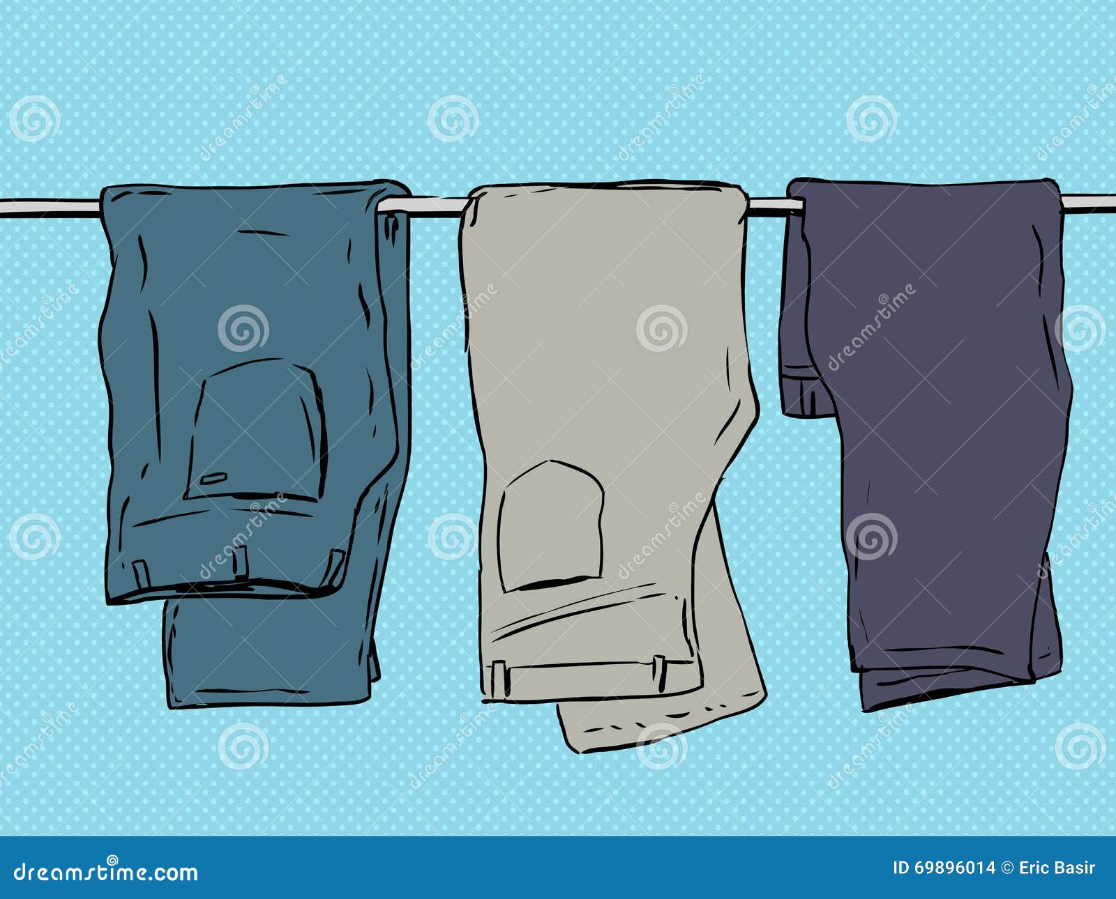 Folded Over Pants on Blue stock illustration. Illustration of cartoon ...