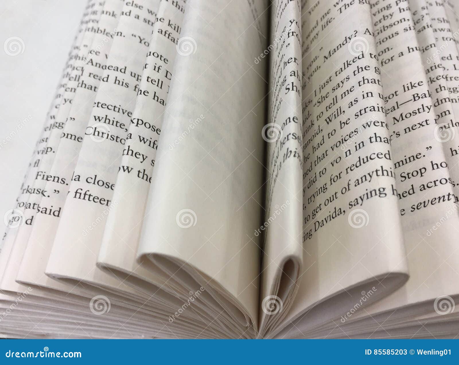Folded pages in a book stock image. Image of paper, repeating - 85585203