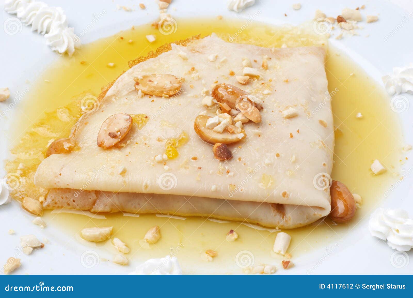 Folded pancake stock photo. Image of refreshment, honey - 4117612