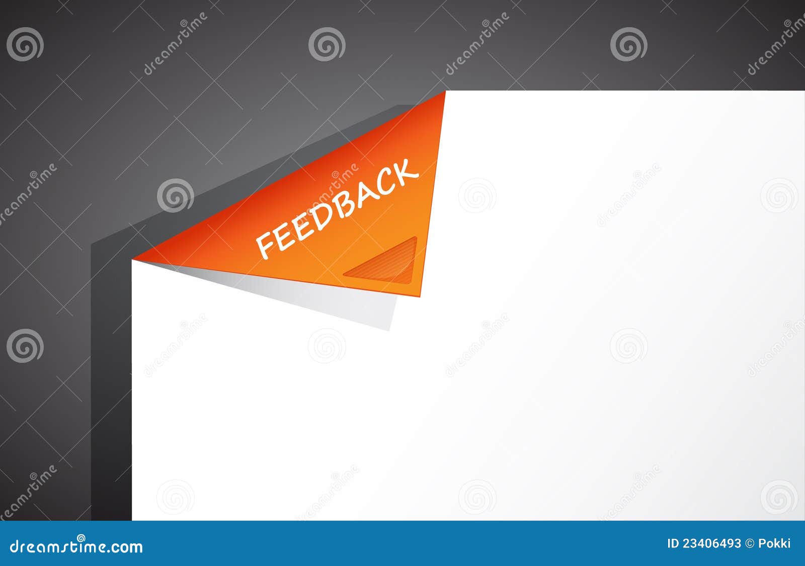 Folded Paper in the Corner with Feedback Text. Stock Vector ...