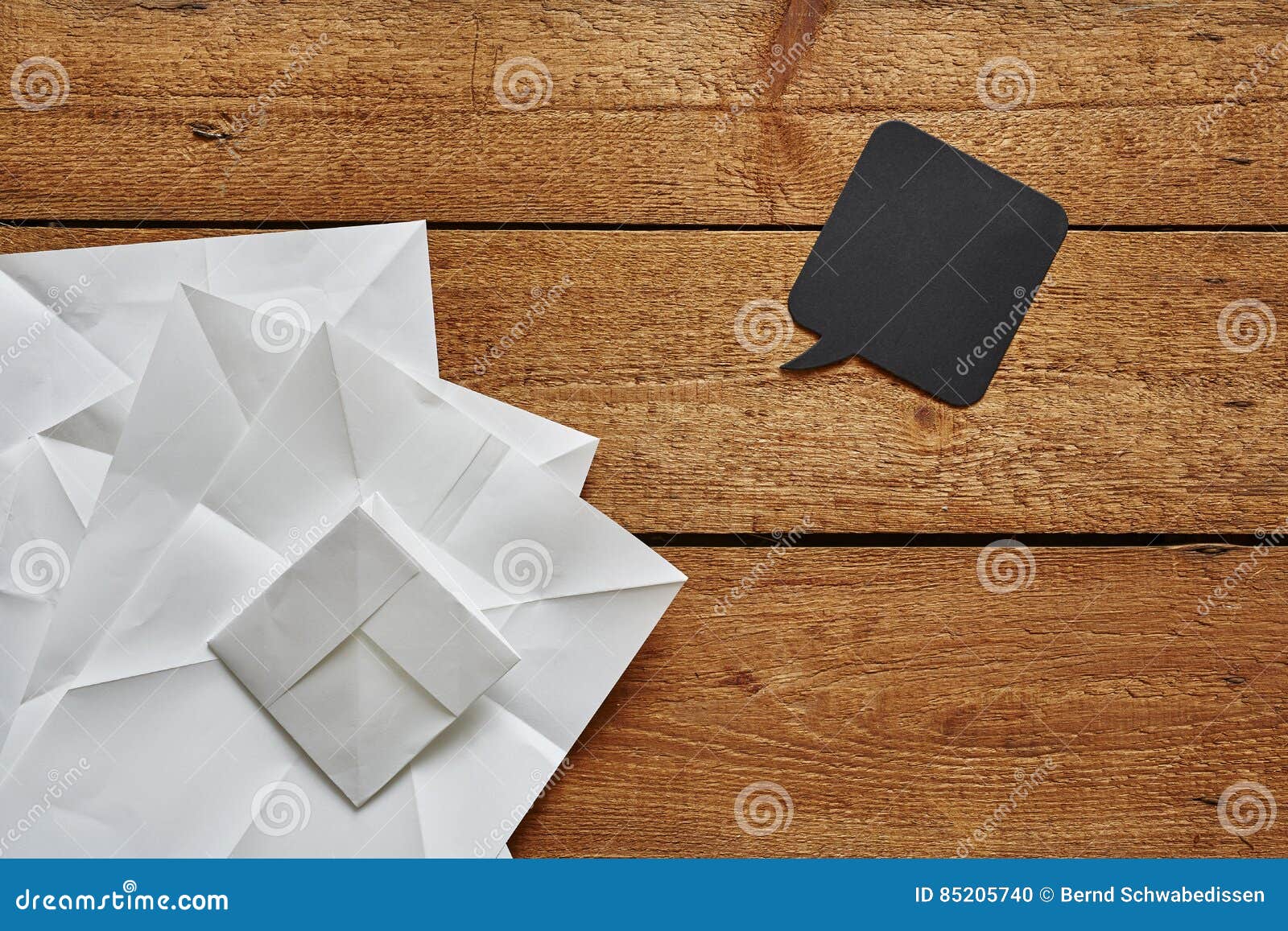 Folded Paper Creative Activity and Speech Bubble Stock Photo - Image of ...