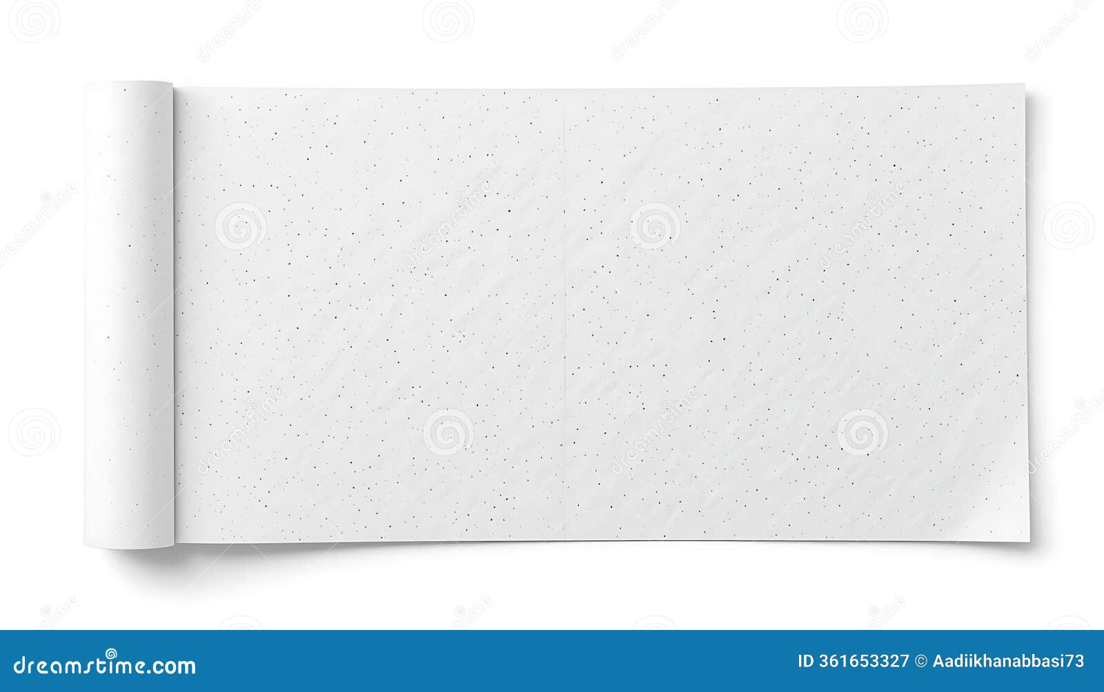 Elegant Dotted Divider Sheet: Folded Paper Overlay, Isolated on White ...