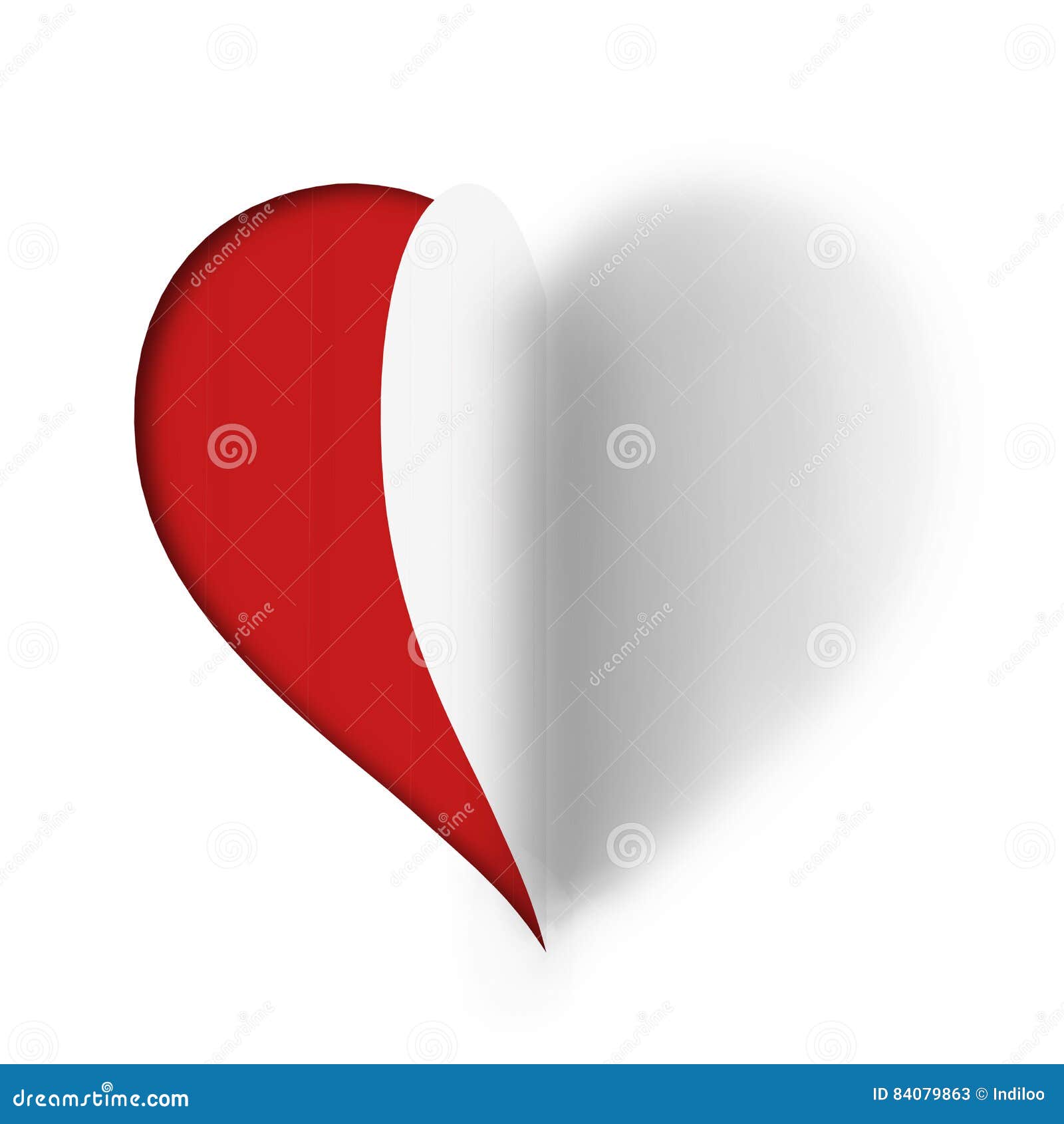 Folded Paper Love Heart stock illustration. Illustration of gift - 84079863
