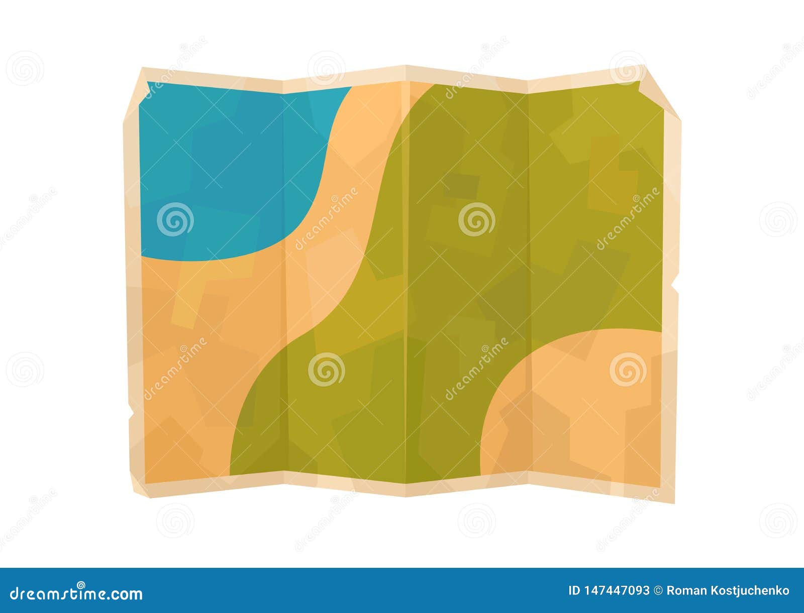 Paper Map Vector