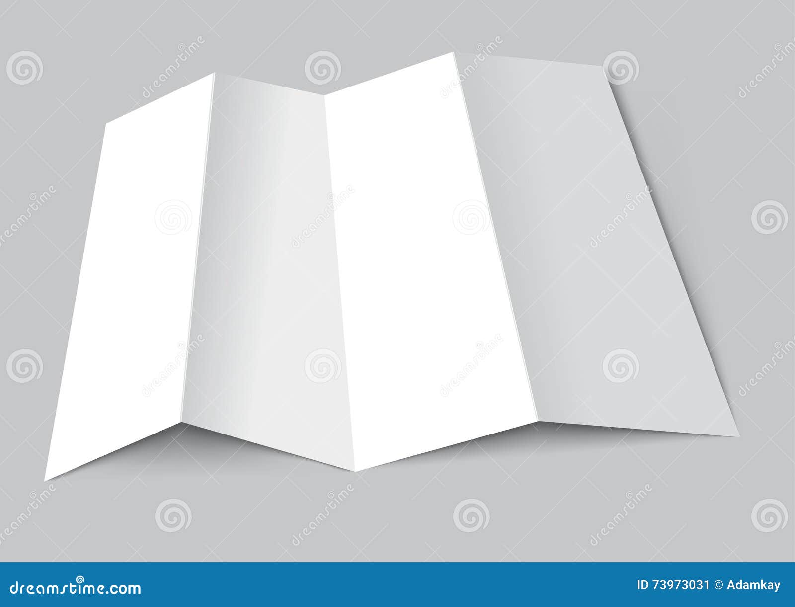 Folded Paper Mockup Realistic Template Stock Vector - Illustration of ...