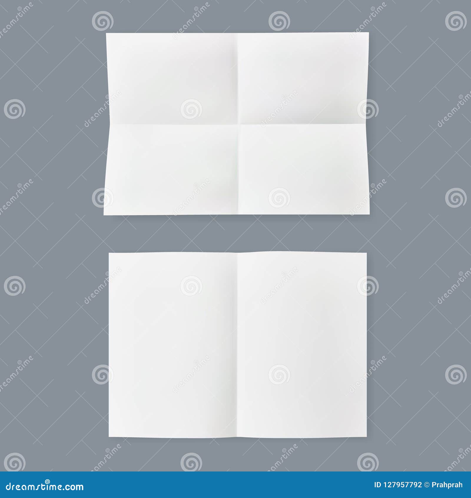 Folded Paper Sheet Note with Transparent Shadow Stock Vector ...