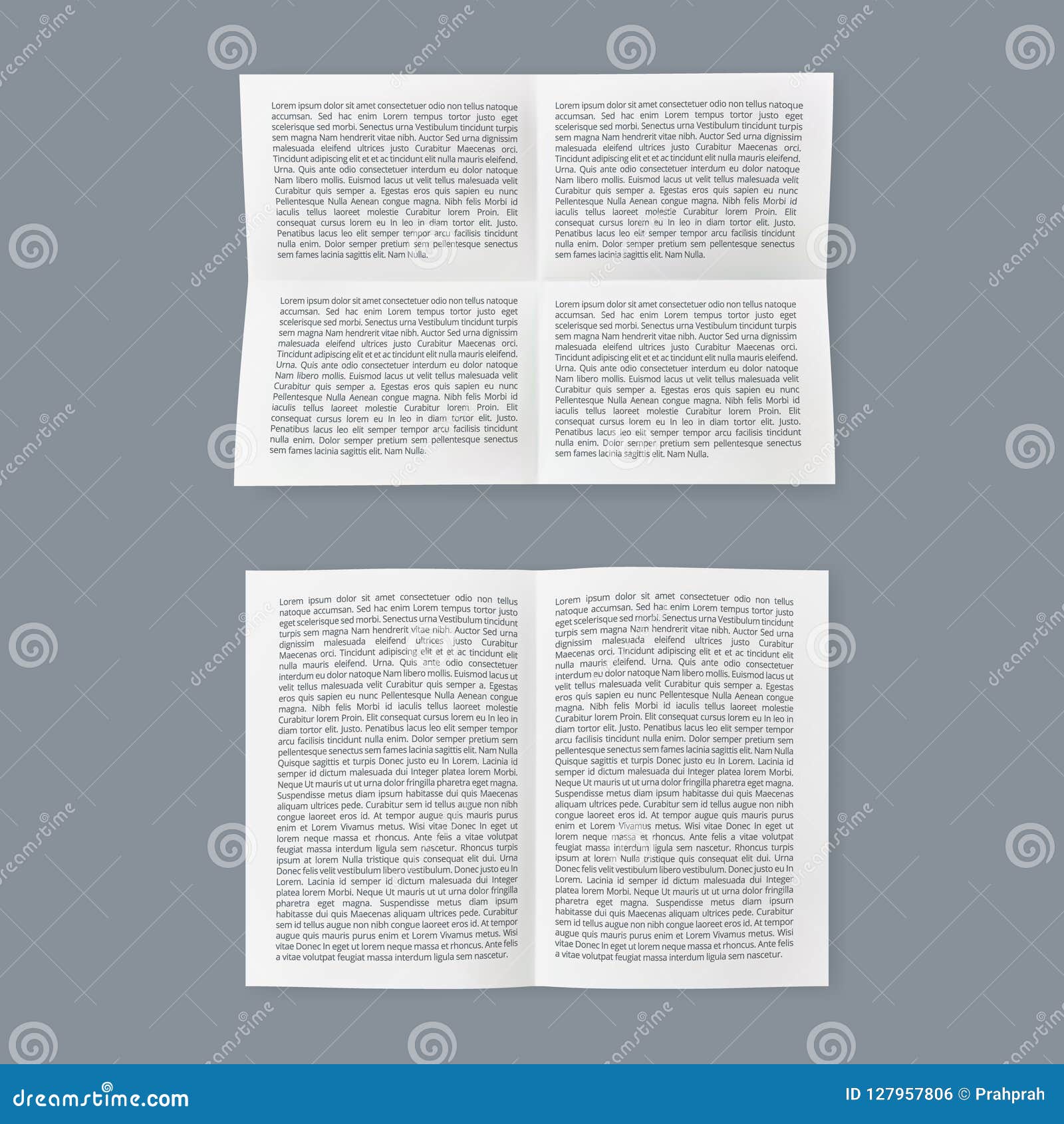 Folded Paper Sheet Note with Transparent Shadow Stock Vector ...