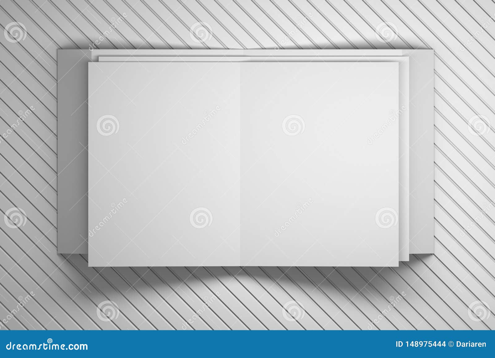 Folded Paper Sheets on Striped Surface Stock Illustration ...