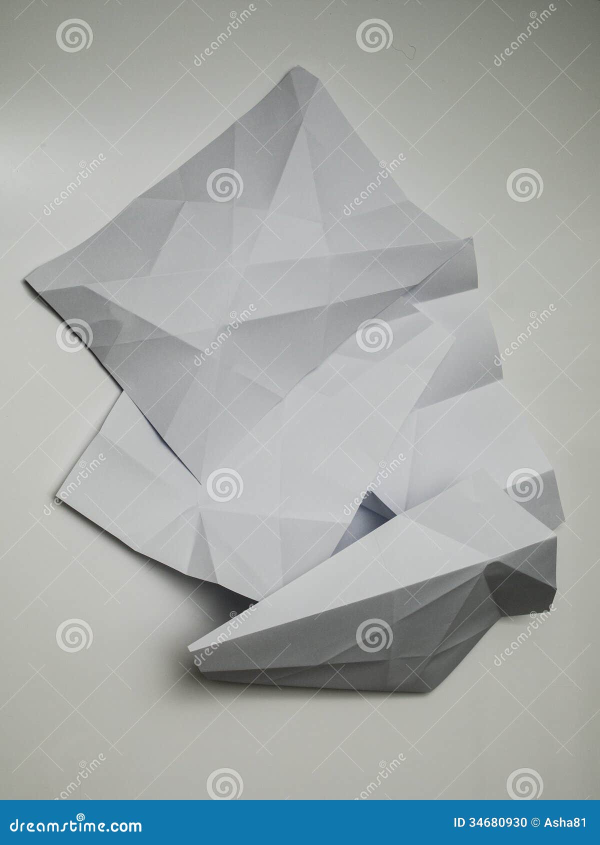 Folded paper stock photo. Image of visual, paper, chiaroscuro - 34680930