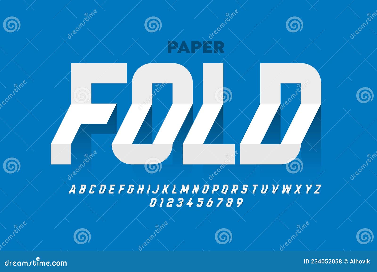 Folded Paper Style Font Design Stock Vector - Illustration of creative ...