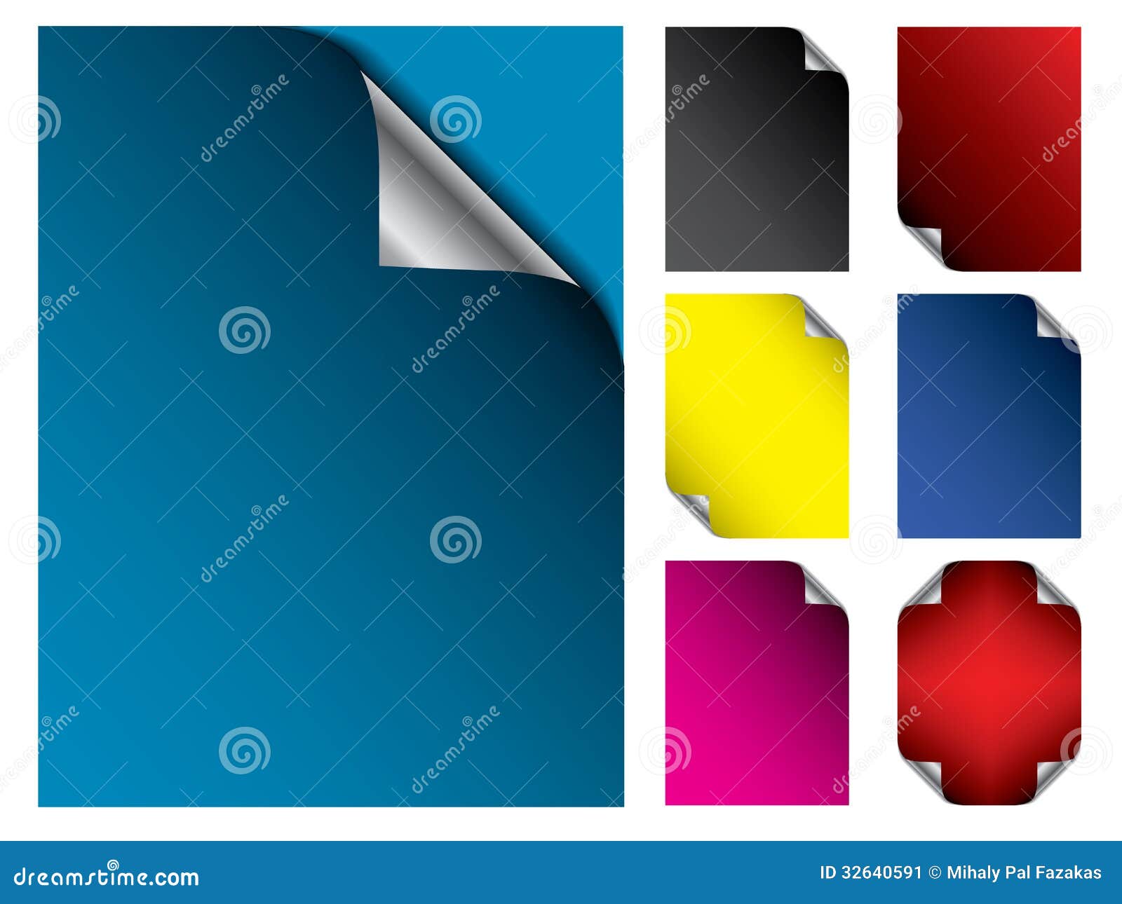 Folded papers stock vector. Illustration of icon, empty - 32640591