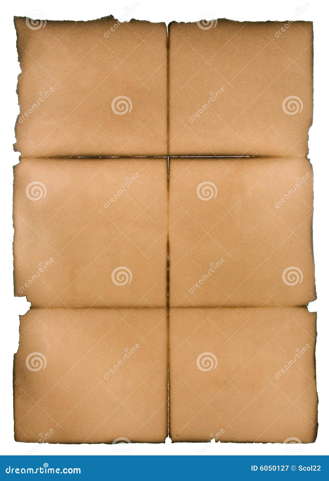 Folded Parchment stock image. Image of worn, note, border - 6050127