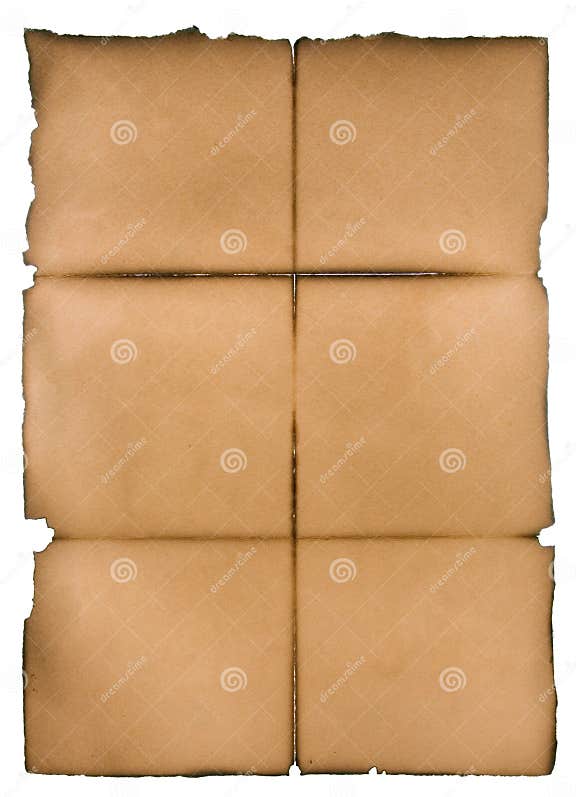 Folded Parchment stock image. Image of worn, note, border - 6050127