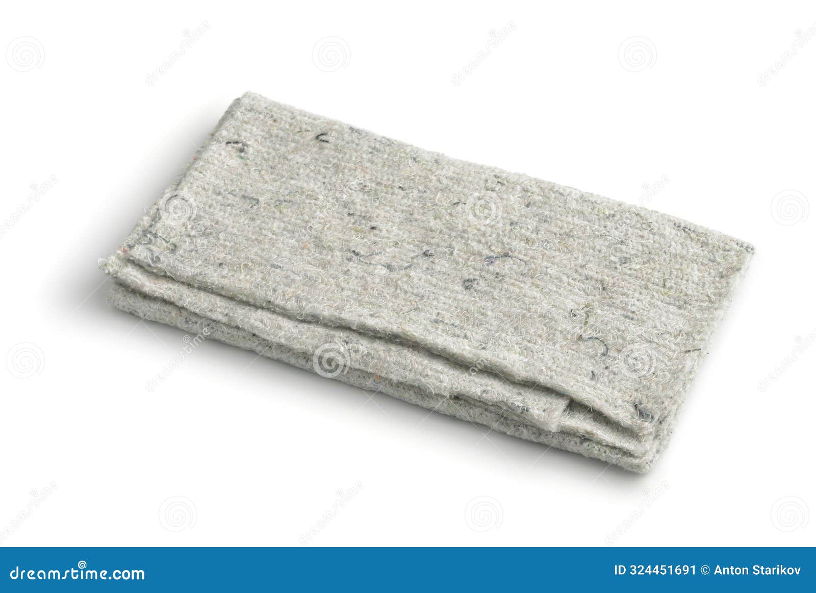 Folded Piece of Rough Natural Cleaning Cloth Stock Image - Image of ...