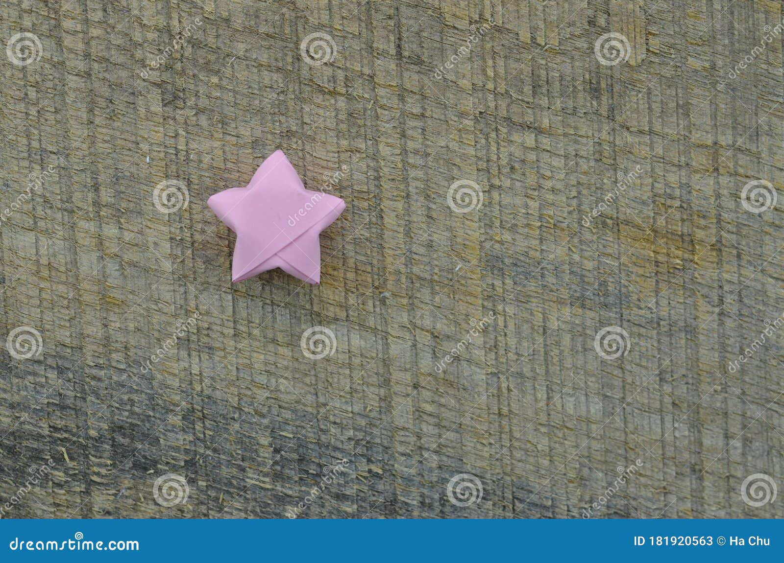A Folded Pink Paper Star, Lovely Stock Image - Image of pink, handmade ...