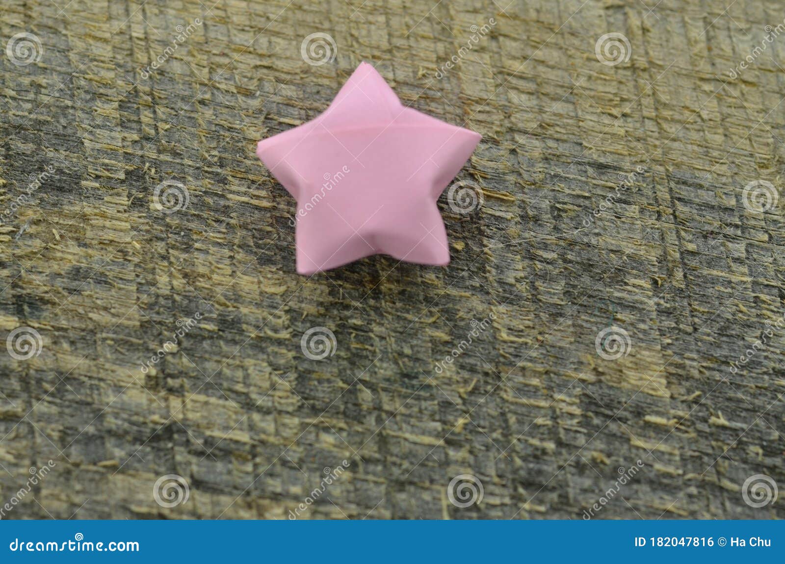 A Folded Pink Paper Star, Origami Stock Photo - Image of star, decor ...