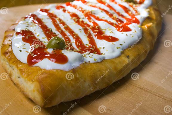 Folded pizza stock image. Image of ketchup, slice, crust - 14068379