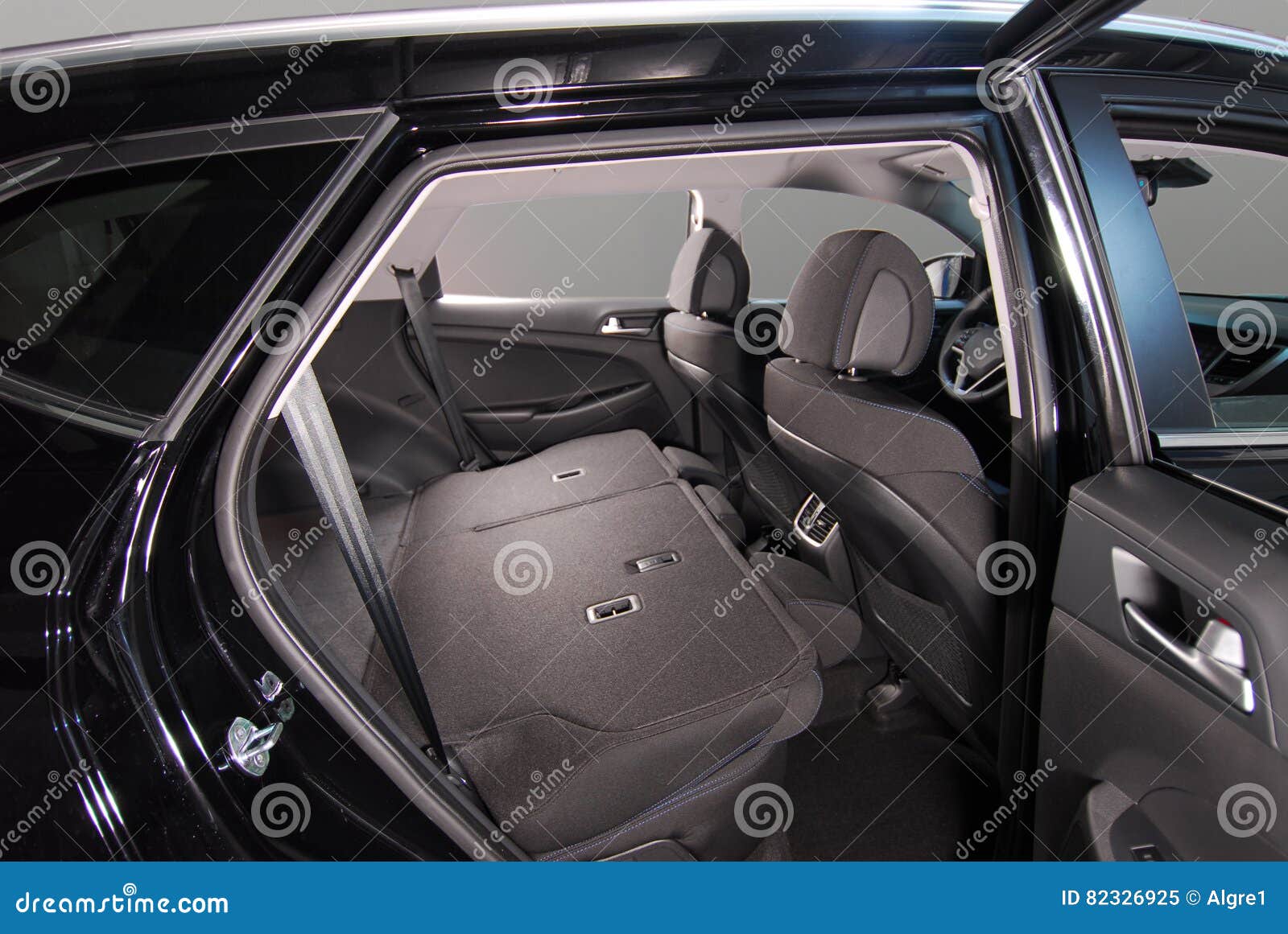 Folded Rear Seat of the Car Stock Image - Image of black, interior ...