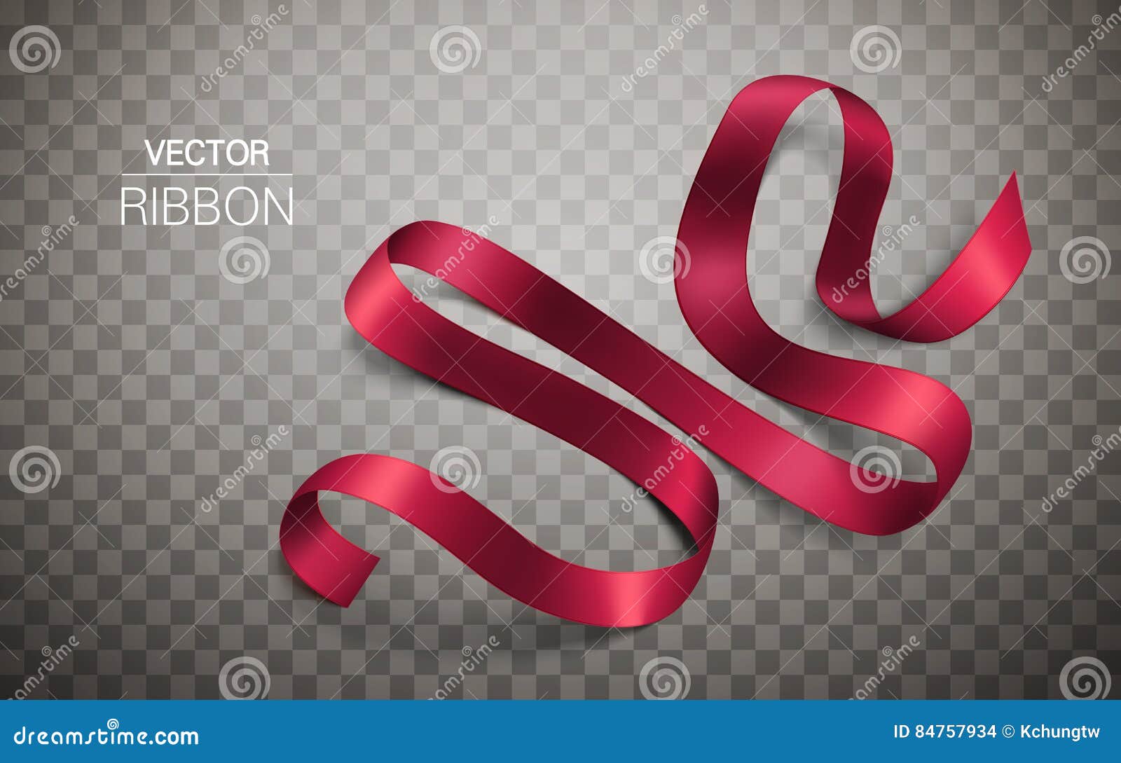 Folded red ribbon stock vector. Illustration of folded - 84757934