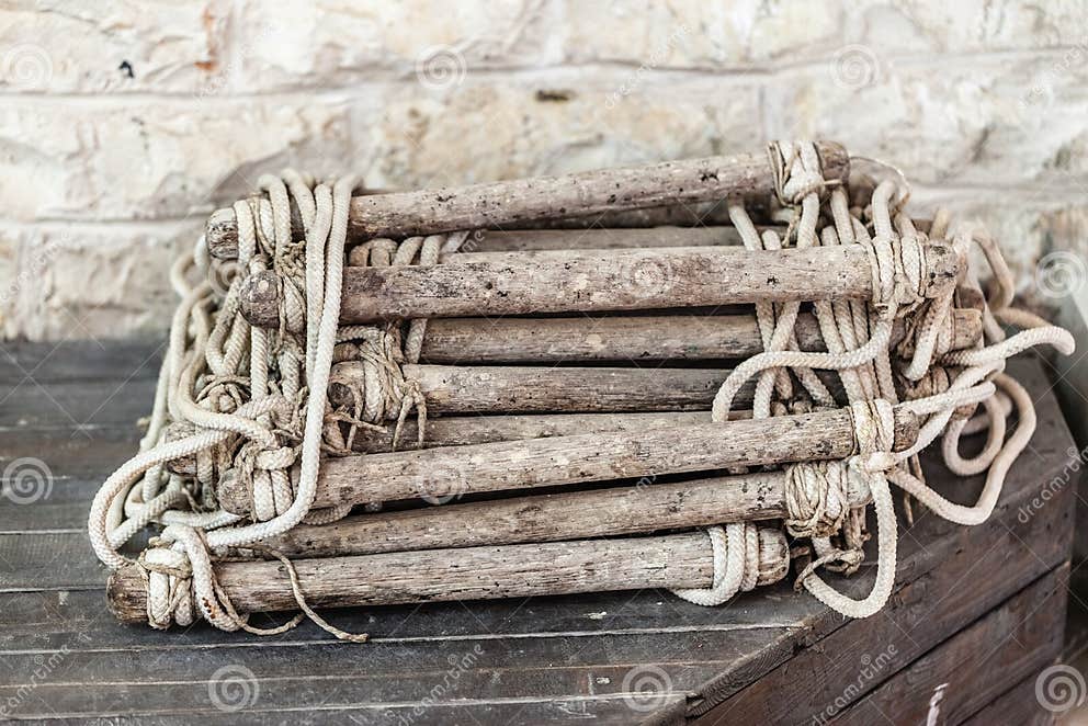 Folded rope ladder stock image. Image of folded, concept - 40683403