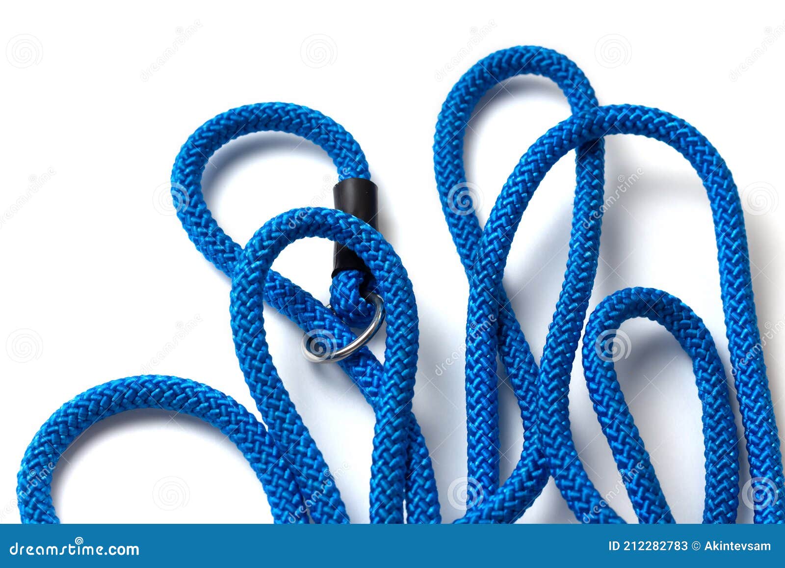 Folded Rope with Noose on White Background Stock Image - Image of fiber ...